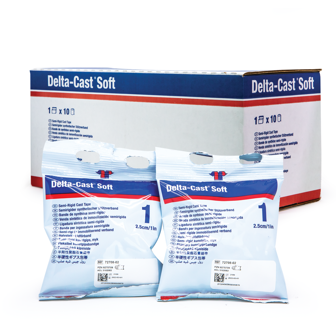 Delta-Cast Soft Fibreglass-Free Casting Tape — Blue 7.5 cm | Box of 10 ...