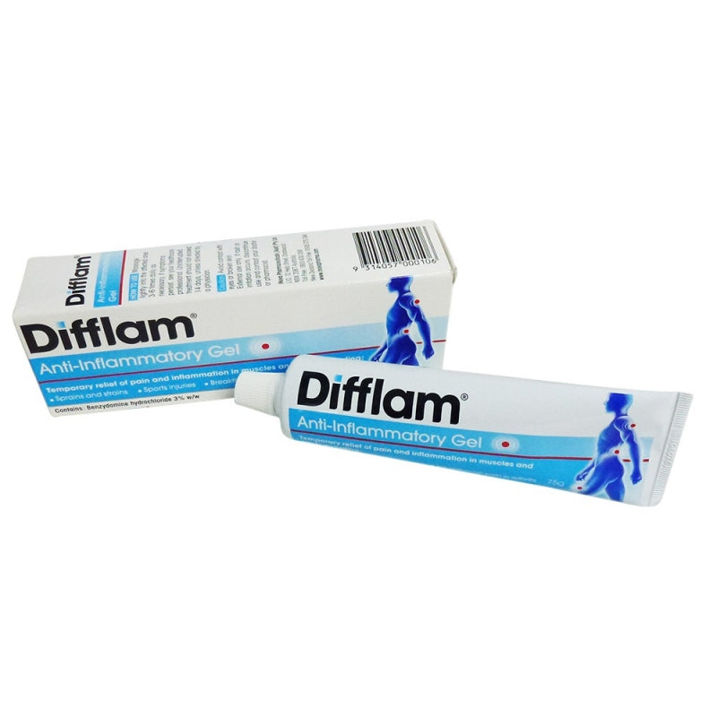 Difflam Gel 75 g — Benzydamine Topical Gel for Pain & Inflammation ...