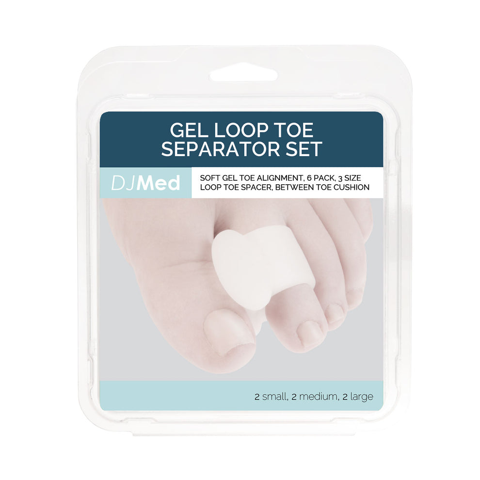 Toe Separators with Loop – Soft Gel Toe Spacers – Health Wholesale